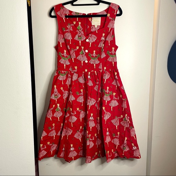 Modcloth | Dresses | Barbie Christmas Themed Dress | Poshmark